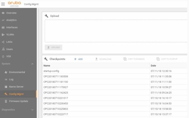 ArubaOS-CX: Entendendo o Checkpoint – COMUTADORES